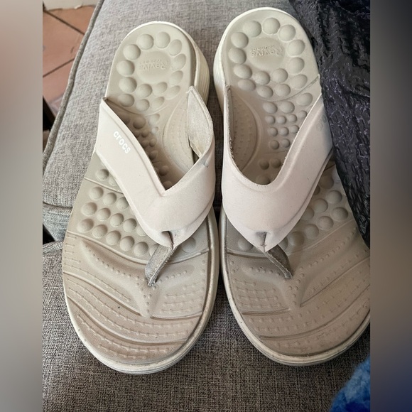 CROCS | Shoes | Crocs Reviva Sand Colored Thong Beach Flip Flop Sandals ...